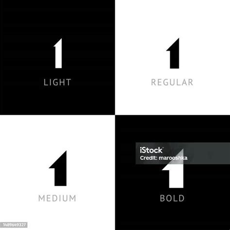 사이버 글꼴 둥근 디지털 알파벳 로고 디자인을위한 4 가지 두께의 트렌디 한 현대 숫자 1 세트 벡터 일러스트레이션 10eps 1에 대한 스톡 벡터 아트 및 기타 이미지