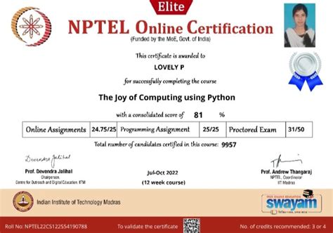 Nptel The Joy Of Computing Using Python Lovely P