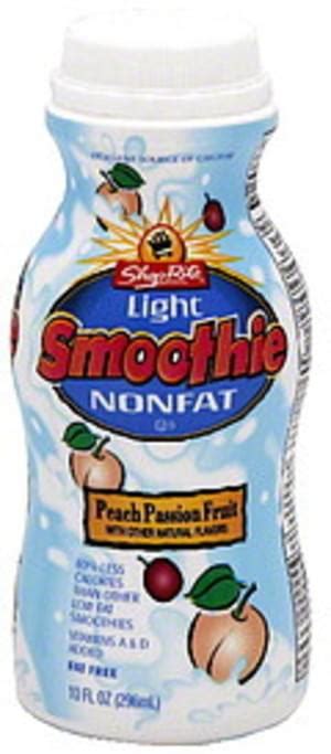 ShopRite Smoothie Nonfat Light Peach Passion Fruit Smoothie Oz Nutrition Information
