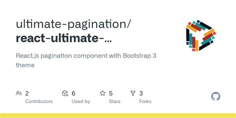 Github Ultimate Paginationreact Ultimate Pagination Bootstrap 3