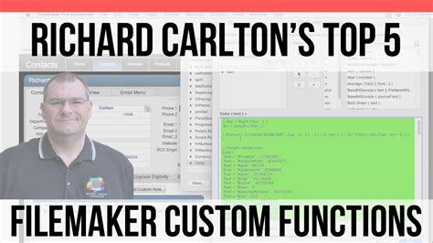richard carlton s top five custom functions filemaker pro 15 videos