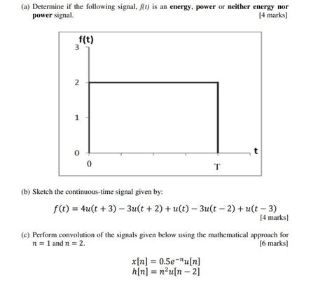 Solved A Determine If The Following Signal F T Is An Chegg Com