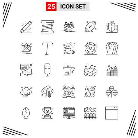 25 Icons Line Style Grid Based Creative Outline Symbols For Website Design Simple Line Icon