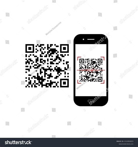 스마트폰용 Qr 코드 스캔 적색 레이저 스톡 벡터로열티 프리 2122850015 Shutterstock