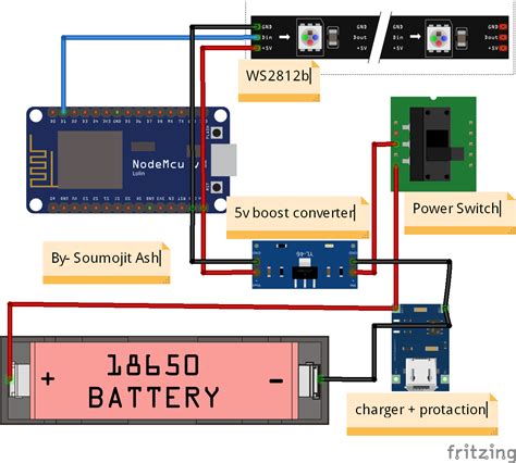 wifi led fedora hat esp8266 ws2812b trybotics