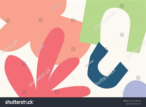 Organic Abstract Shapes Pastel Colors Colorful Stock Vector Royalty Free 2181708781 Shutterstock