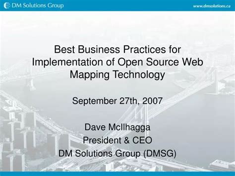 Ppt Best Business Practices For Implementation Of Open Source Web Mapping Technology