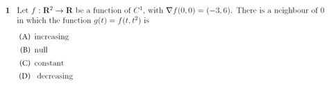 Solved 1 Let F R2R Be A Function Of C1 With Chegg Com