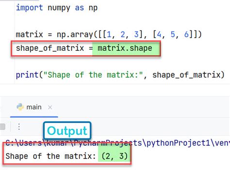Как найти форму numpy в python 3 примера