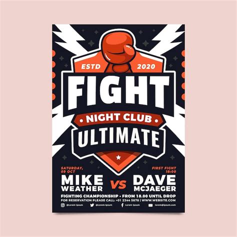 Fighting Poster Vectors And Illustrations For Free Download