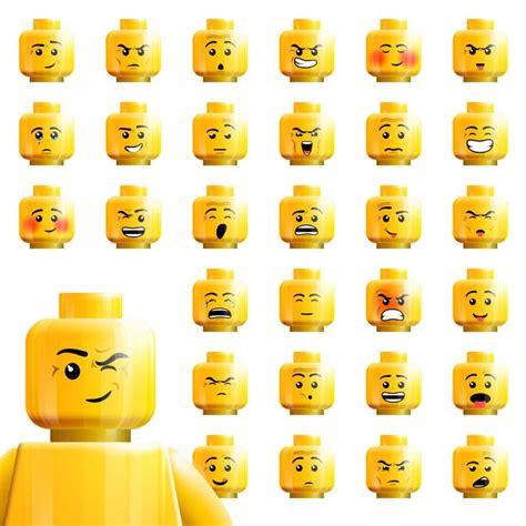 Emoties Kringactiviteiten Lego Faces Lego Custom Minifigures Lego
