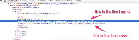 Javascript Wrong Line After Right Clickinspect Element Selenium