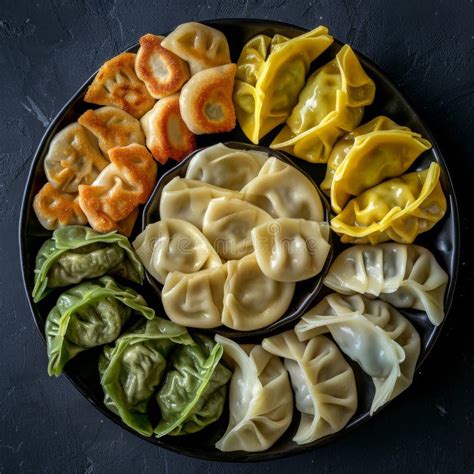 Cooking Dumplings Various Types Oriental Ravioli Gyoza Dim Sum