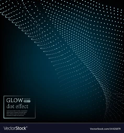 array with dynamic particles 3d technology style vector image