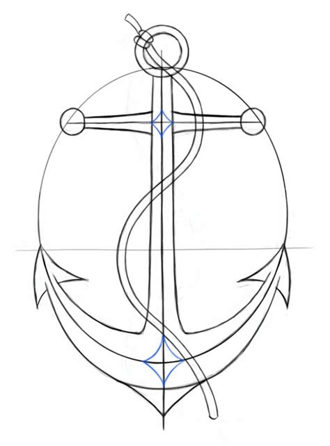 How To Draw An Anchor Step By Step The Drawing Journey