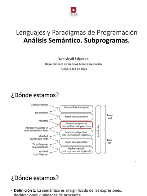 06 análisis semántico subprogramas pdf parámetro programación