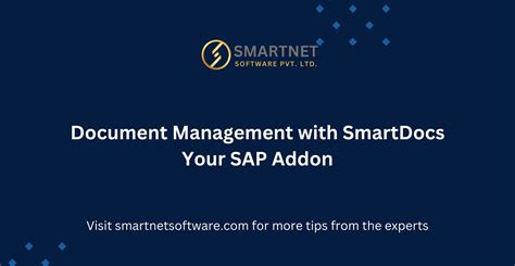 Document Management With SmartDocs Your SAP Addon