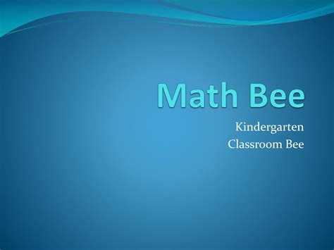 Ppt Math Bee Powerpoint Presentation Free Download Id 2174061