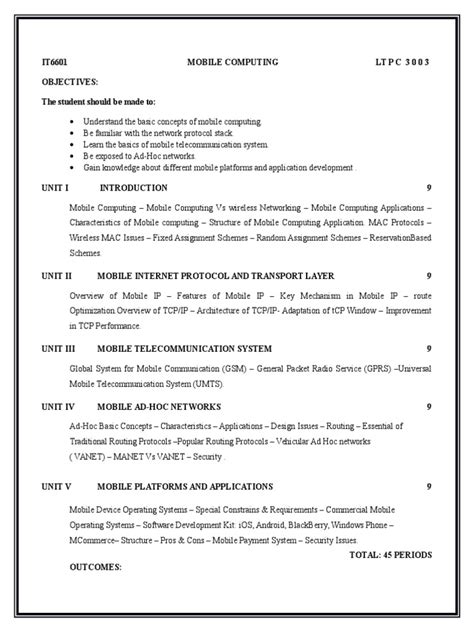 mobile computing syllabus download free pdf mobile phones