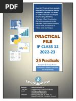 Ip Class 12 Practical File | PDF | Sql | Databases