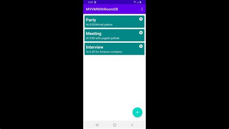 Android Room Database With Mvvm Architecture Youtube