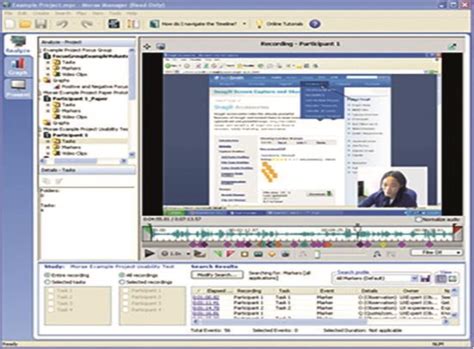 3 video recording of a user working during a usability test credits