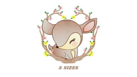 Deer Embroidery Design Animal Embroidery Designs Machine Embroidery