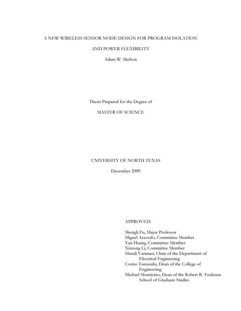A New Wireless Sensor Node Design For Program Isolation And Power Flexibility Unt Digital Library