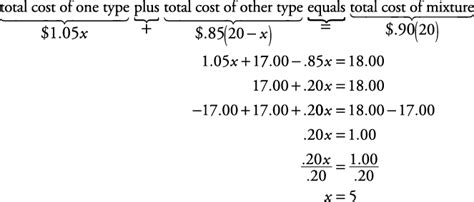 Solving Mixture Problems Examples