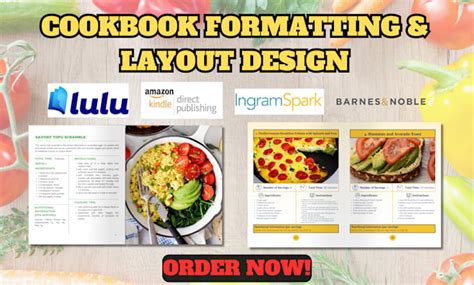 Do Cookbook Formatting Layout Design Of Your Cookbook And Recipe Book