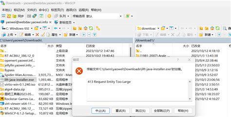 Upload File Bigger Than 1gb Encounter 413 Request Entity Too Large