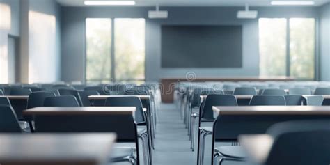 A Traditional Classroom Setting With Rows Of Desks And Chairs Perfect