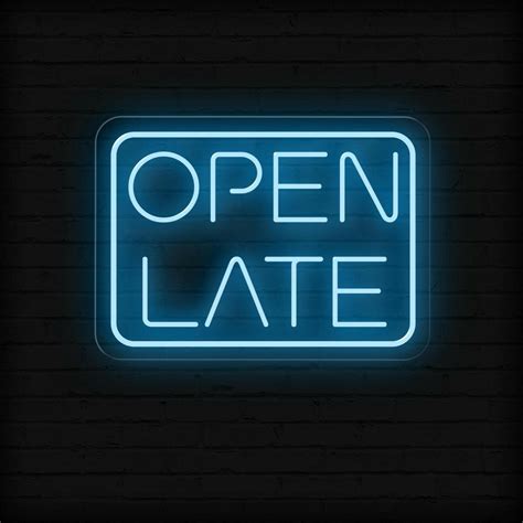 Open Late Neon Sign Led Light Up Sign For Business Neonxpert