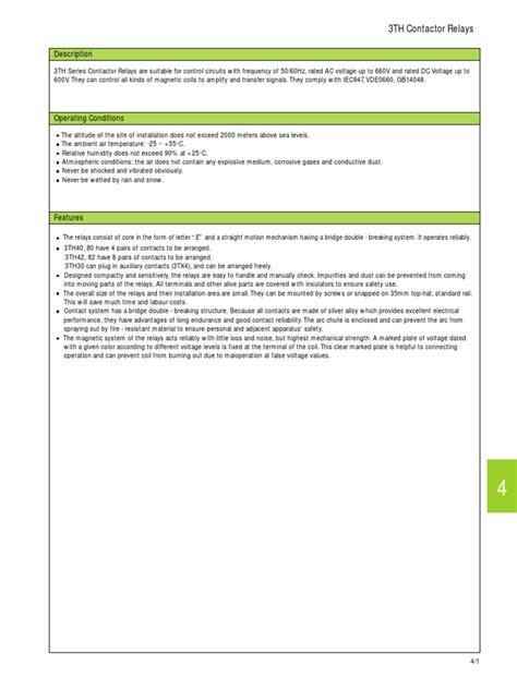 3th Contactor Siemens Pdf Relay Alternating Current