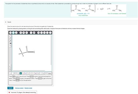 Solved The Equation For The Protonation Of Acetamide Shows A