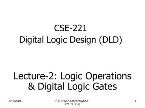 ppt cse 221 digital logic design dld powerpoint presentation free