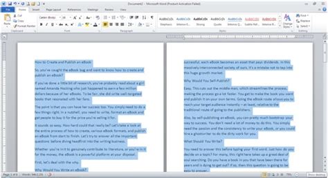 How To Format An EBook In Word