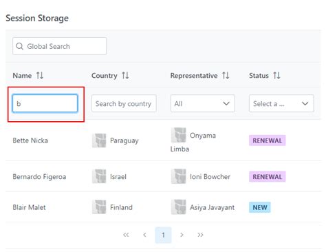 BUG Datatable Component Filter Textbox Does Not Retain Filter Value During Session But