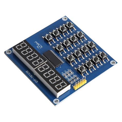 TM1638 3 Wire MCU Control 8 Bit LED 16 Keys Keyboard Scanning And Display Module For Walmart