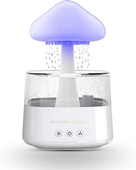 Raindroprelaxation Mushroom Rain Humidifier Water Drip And Essential