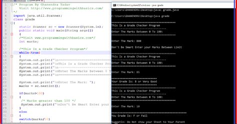 Java Program For Find A Grade Of Given Marks Using Switch Case