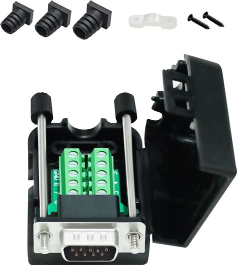 Willwewon 4pcs Db9 Male Solderless Breakout Connectorrs232