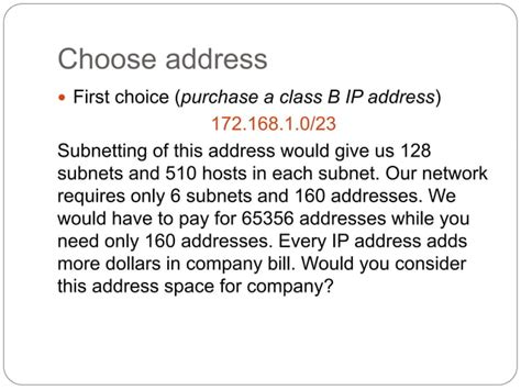 subnetting presentation pptx computer networking computing
