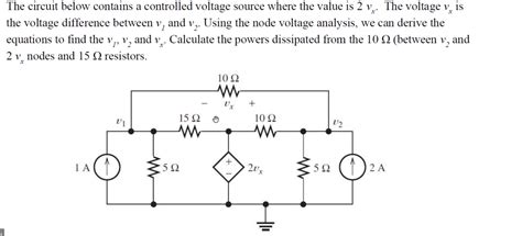 Solved The Circuit Below Contains A Controlled Voltage