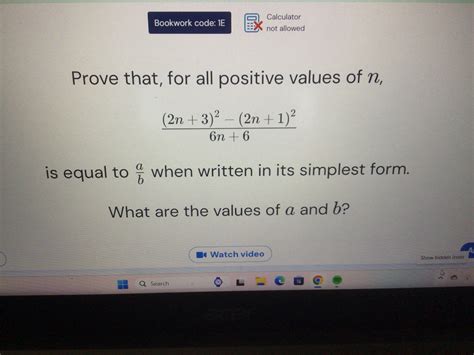 Bookwork Code E Calculator Not Allowed StudyX