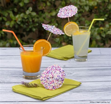 Красивые зонтики для коктейлей своими руками