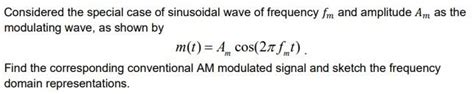 Considered The Special Case Of Sinusoidal Wave Of Chegg