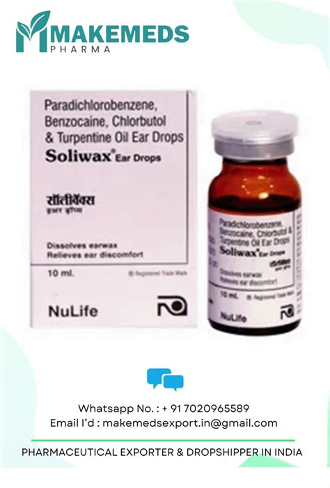 Soliwax Ear Drop Packaging Type Box Packaging Size 10 Ml At Rs 180