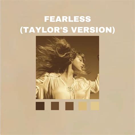 The Cover Art For Fearless Taylors Version Which Features An Image Of