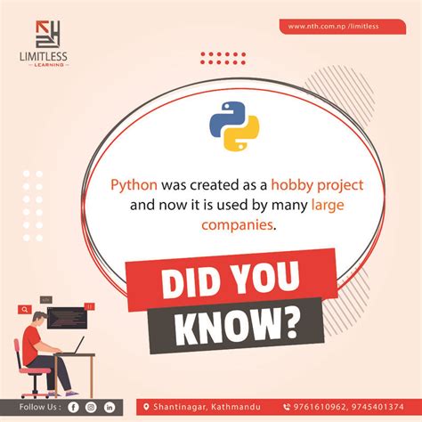 nth limitless learning on linkedin did you know python was created